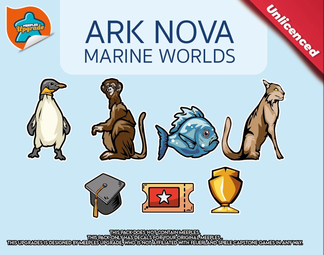 ARK NOVA Marine World Meeples Upgrade Kit Stickers • Decals Kit • Premium Materials! - Etsy