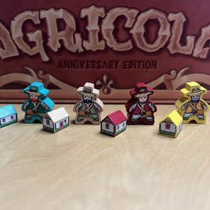 AGRICOLA 15th Anniversary Upgrade Kit, Meeples Stickers!! Custom Die Cut Decals, Premium ...