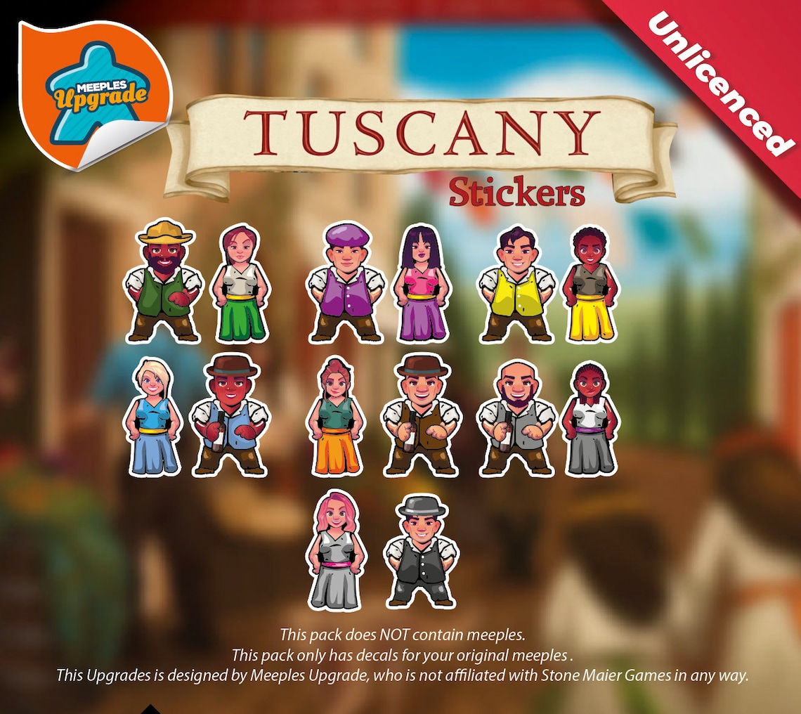 VITICULTURE Meeples Upgrade Kit Stickers FREE Tuscany & - Etsy