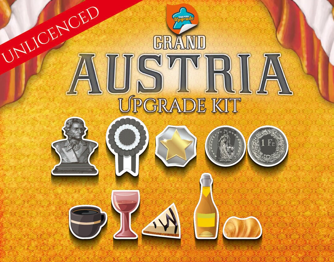 Grand Austria Hotel DX Upgrade Kit, Meeples Stickers!! Custom Die Cut ...