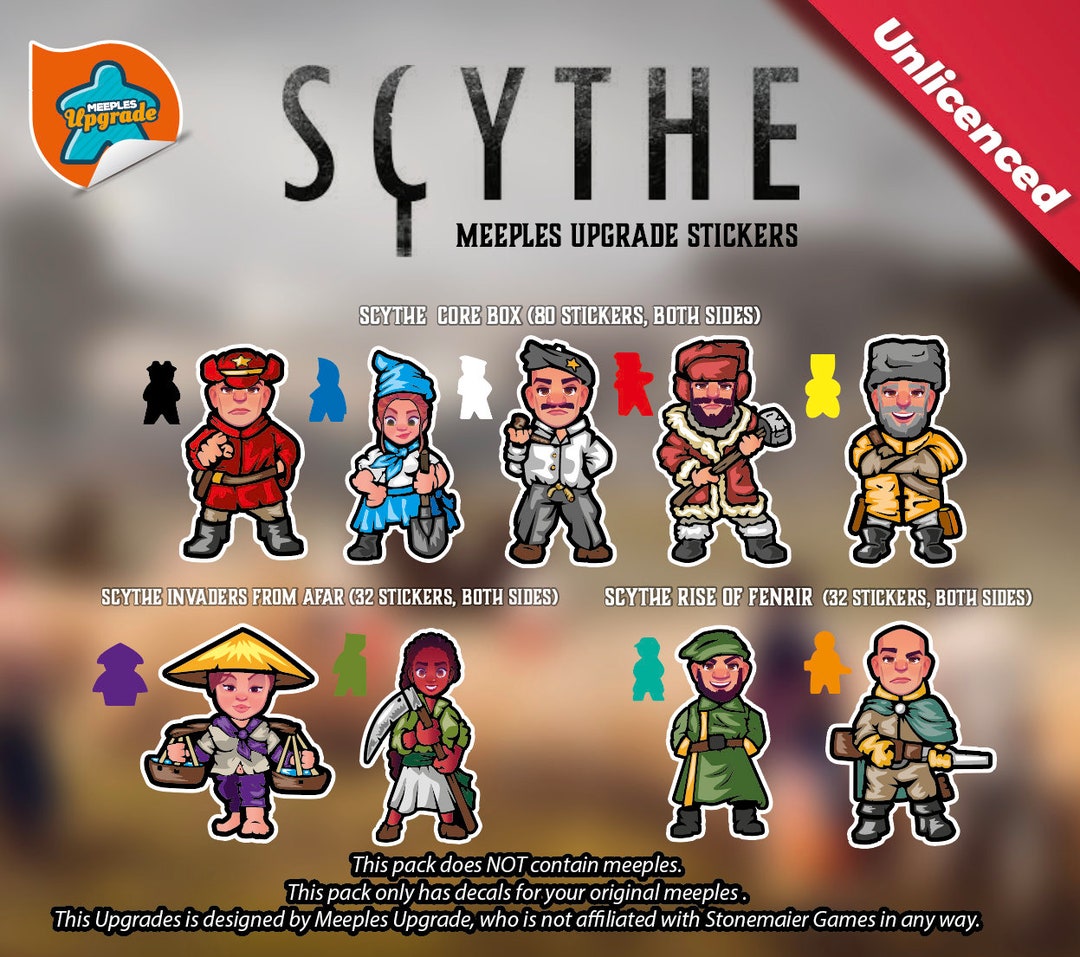 SCYTHE Meeples Upgrade Kit Stickers! - Etsy