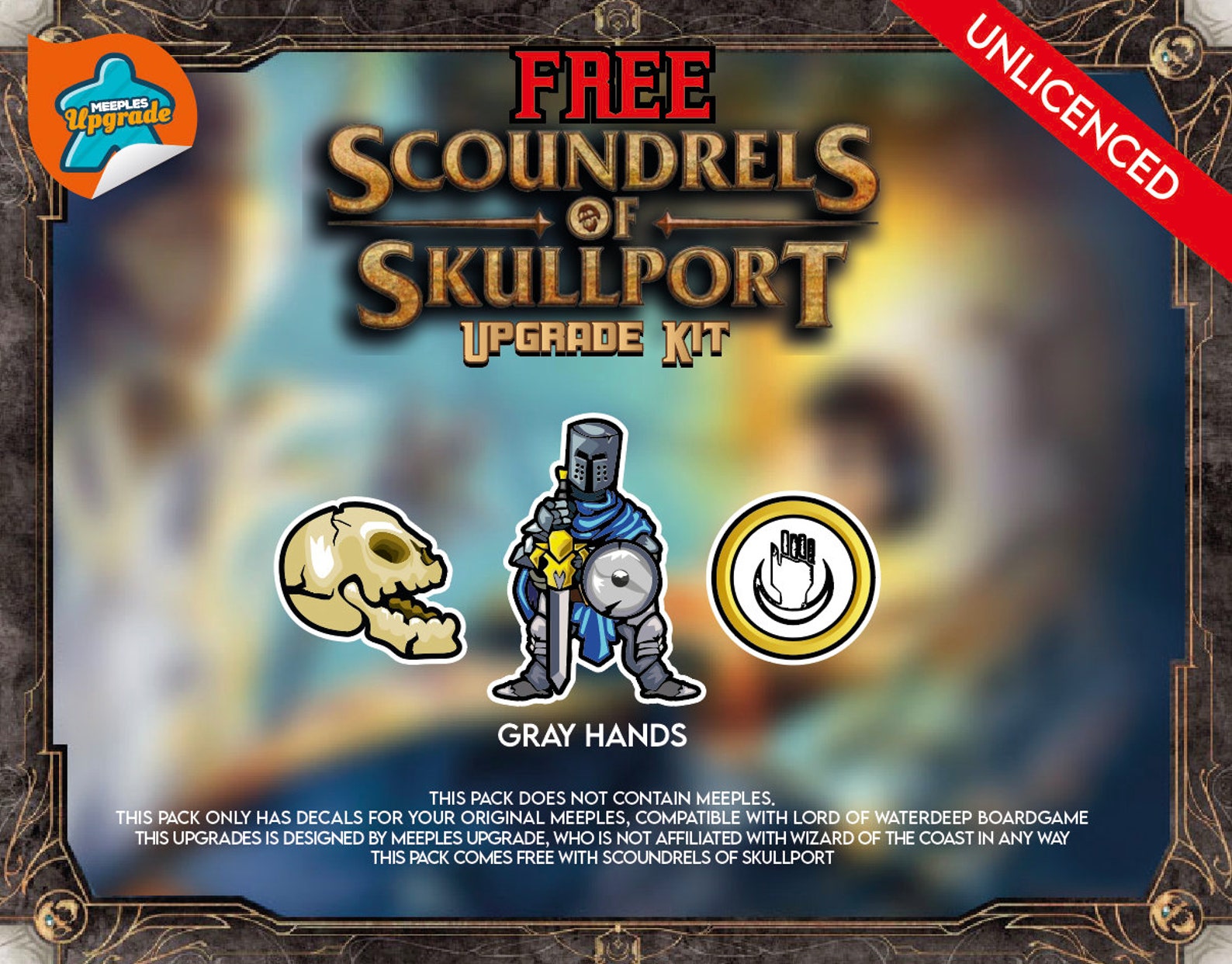 LORDS of WATERDEEP Meeples Upgrade Kit Stickers Free - Etsy