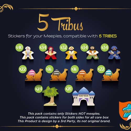 ARK NOVA Meeples Upgrade Kit Stickers decals Kit Premium - Etsy