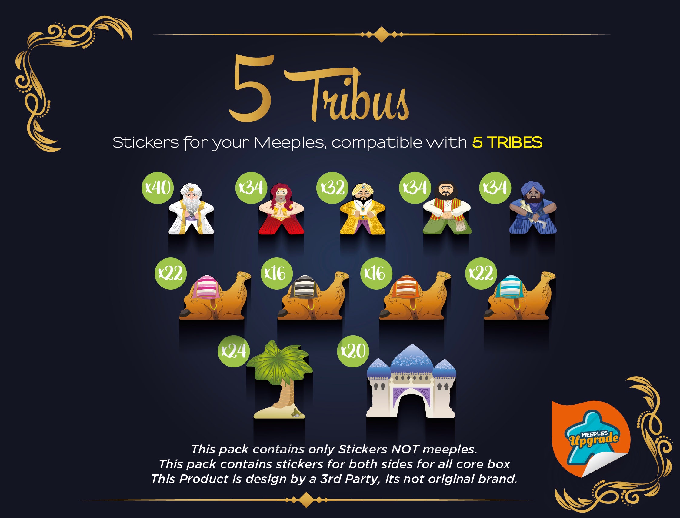 FIVE TRIBES the Djinns of Naqala Meeples Upgrade Kit Stickers - Etsy