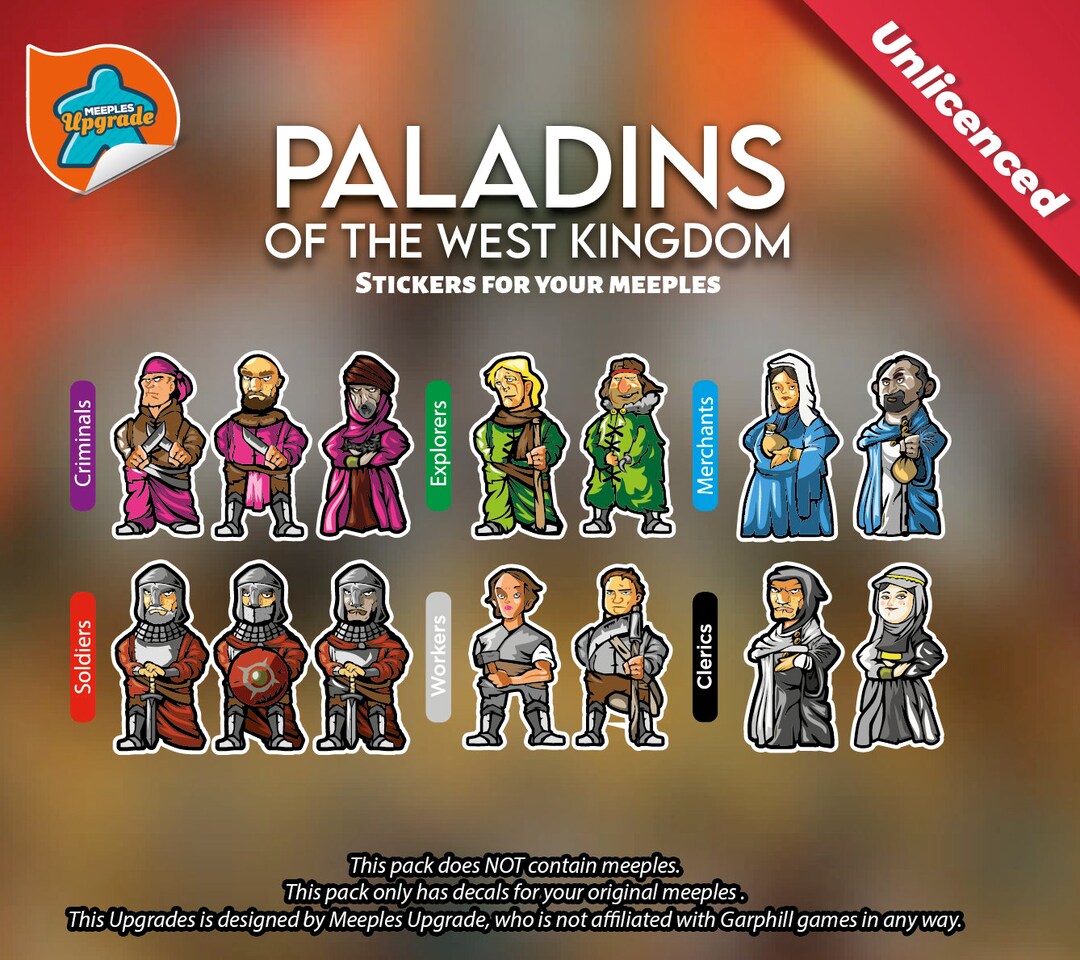 PALADINS of the West Kingdom - Upgrade Kit 2.0 (unofficial Product) - Etsy