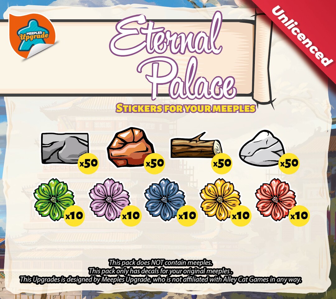 ETERNAL PALACE Meeples Upgrade Kit Stickers • Decals Kit • Premium ...