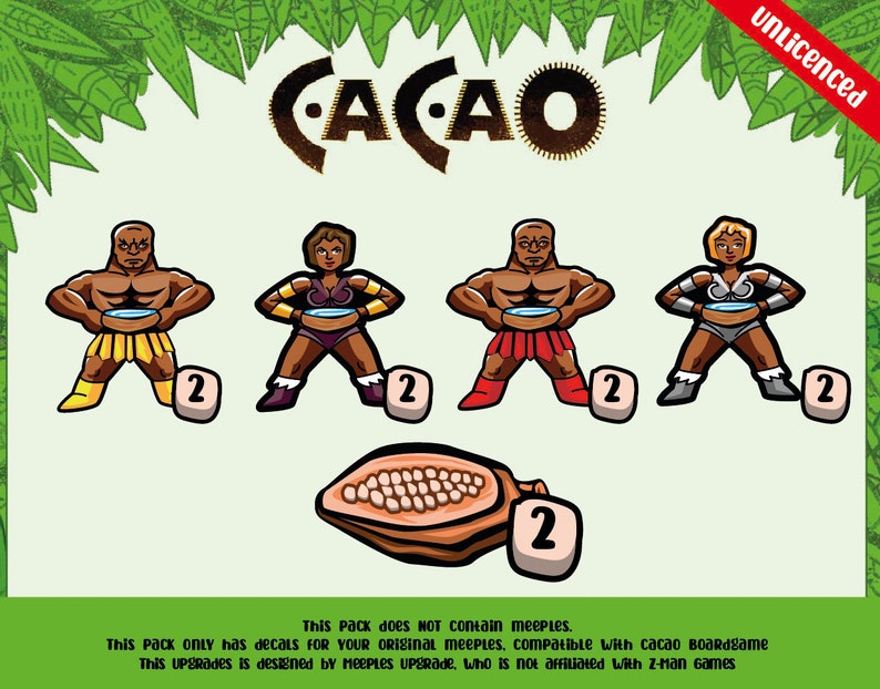 CACAO Upgrade Kit, Decals for Your Meeples! (stickers) - Etsy