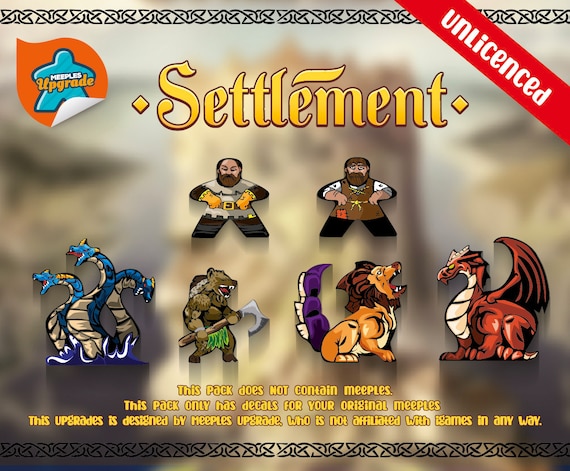 Settlement Upgrade Kit Decals for Your Meeples stickers - Etsy Hong Kong