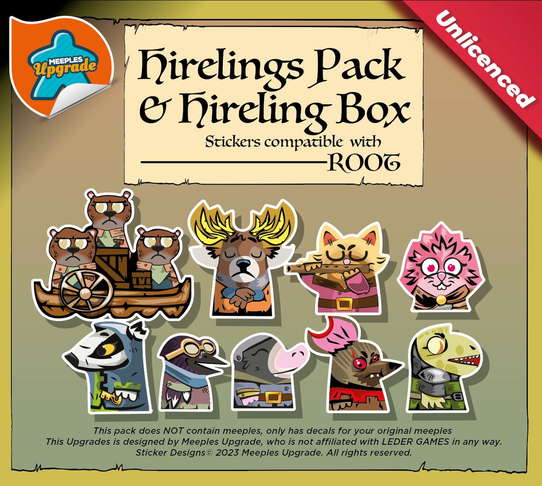 ROOT Complete Hirelings Pack & Box • Upgrade Kit Stickers • Decals Kit ...