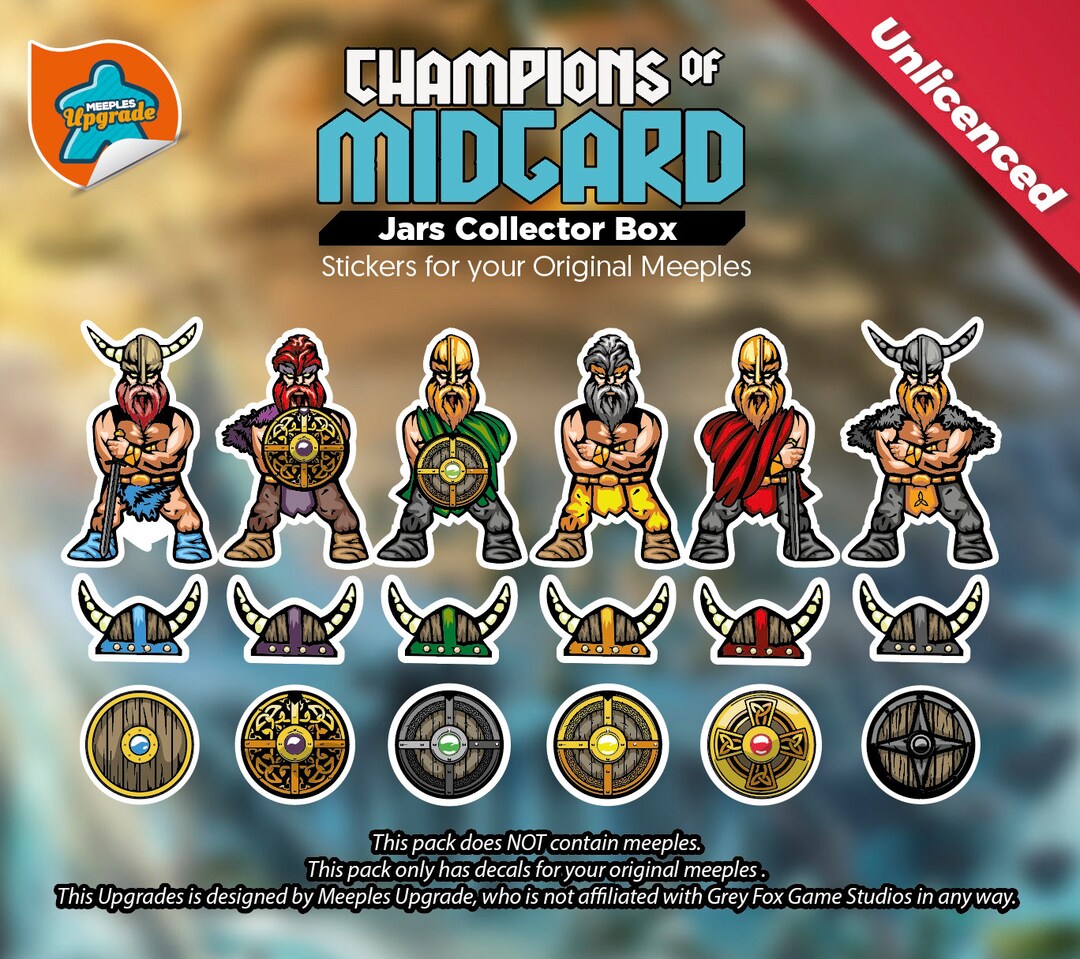 CHAMPIONS of MIDGARD Jarls Collector Box Upgrade Kit, Decals for Your ...