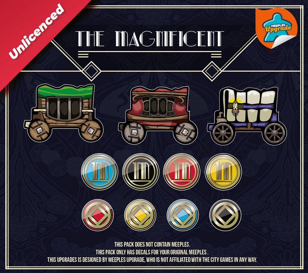 THE MAGNIFICENT Upgrade Kit, Decals for Your Meeples! (stickers ...