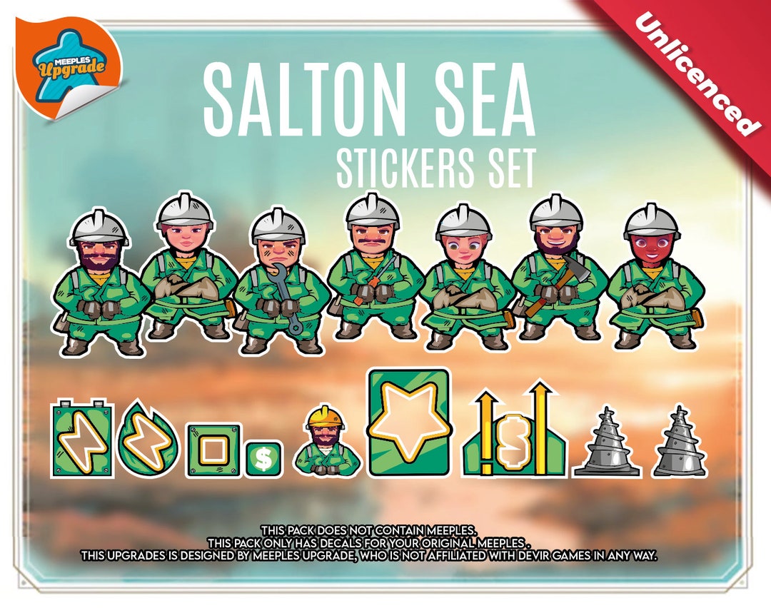 SALTON SEA Upgrade Kit, Boardgames, Sticker Set (unofficial Product) - Etsy