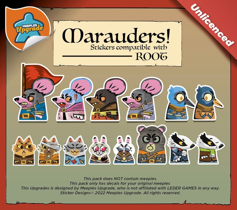 ROOT Marauders Stickers Set • Upgrade Kit Stickers • Decals Kit ...