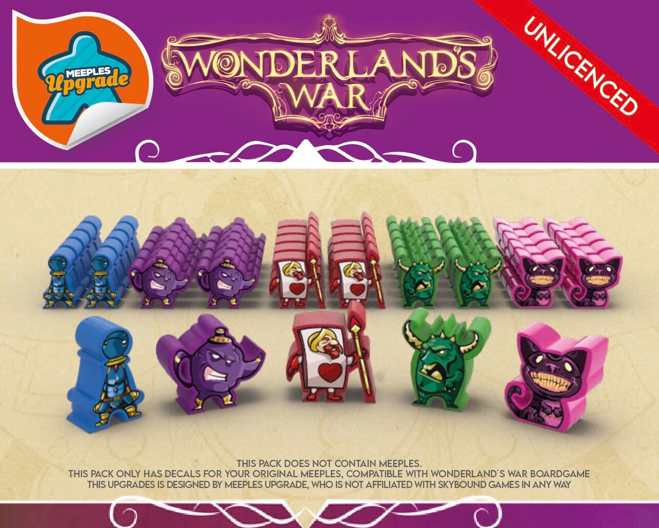 Wonderland's War Meeples Upgrade Kit Stickers • Decals Kit • Premium ...