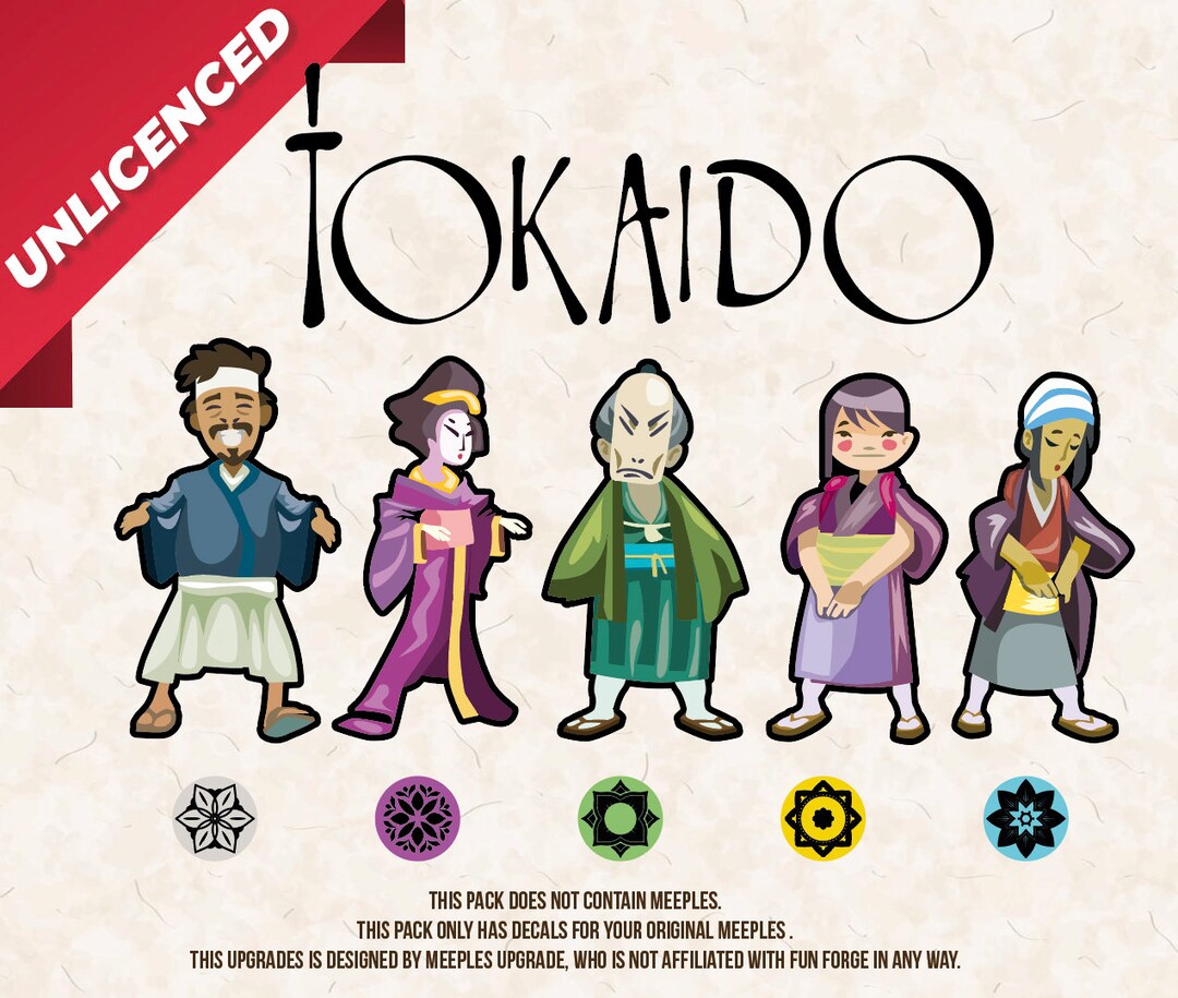 TOKAIDO Upgrade Kit, Decals for Your Meeples! (stickers) • Premium ...