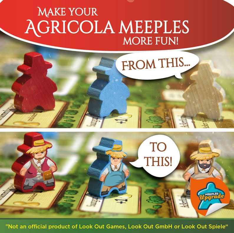 AGRICOLA Upgrade Kit Meeples Stickers Custom Die Cut | Etsy