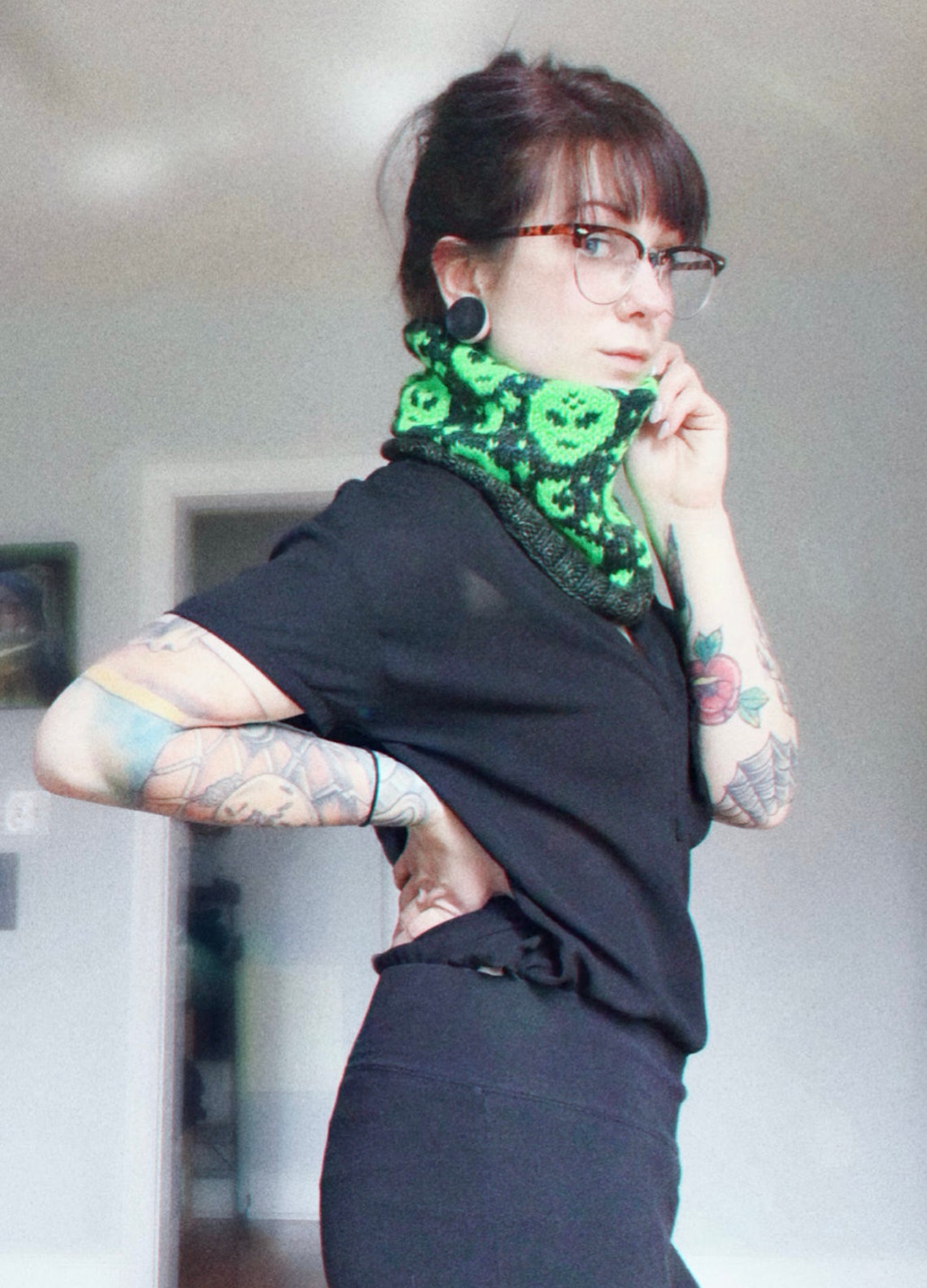 PDF Pattern Mulder Cowl Alien Outer Space Knit Colorwork | Etsy