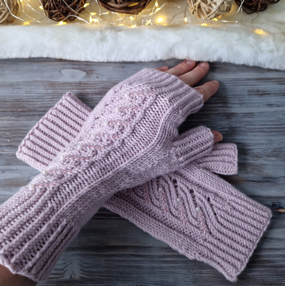 Merino Wool Fingerless Gloves Arm Warmers Fingerless Mittens Hand ...