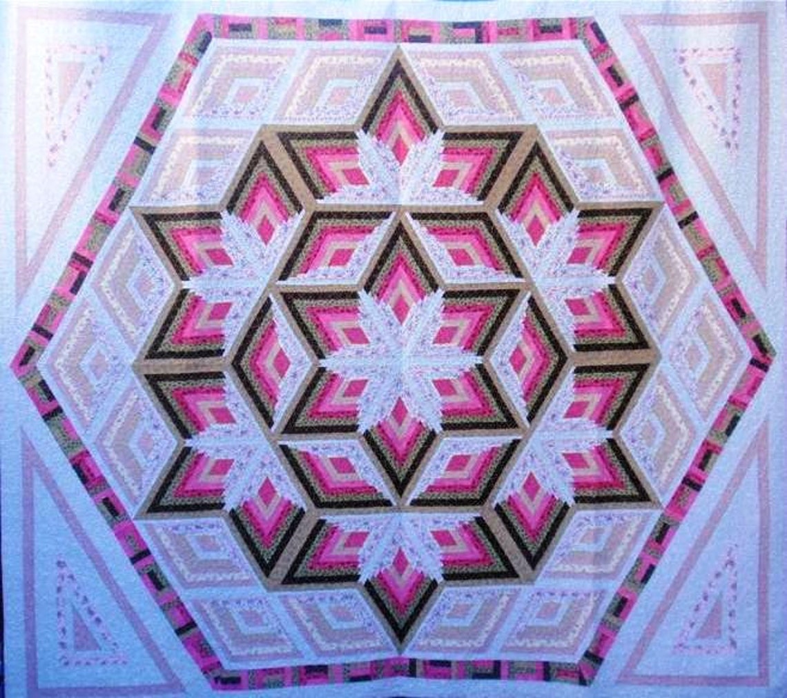 Diamond Log Cabin Star Quilt Pattern - Etsy