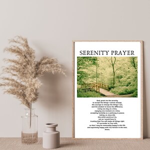 Serenity Prayer, Bible Verse Wall Art Print, Scripture Quote ...