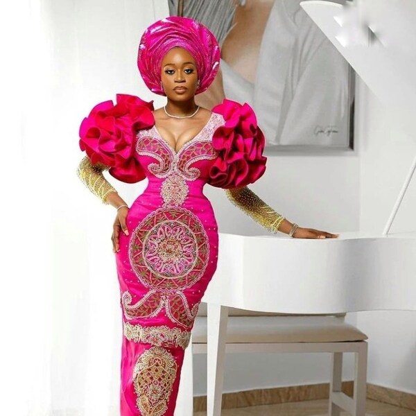 Pink African Dress - Etsy