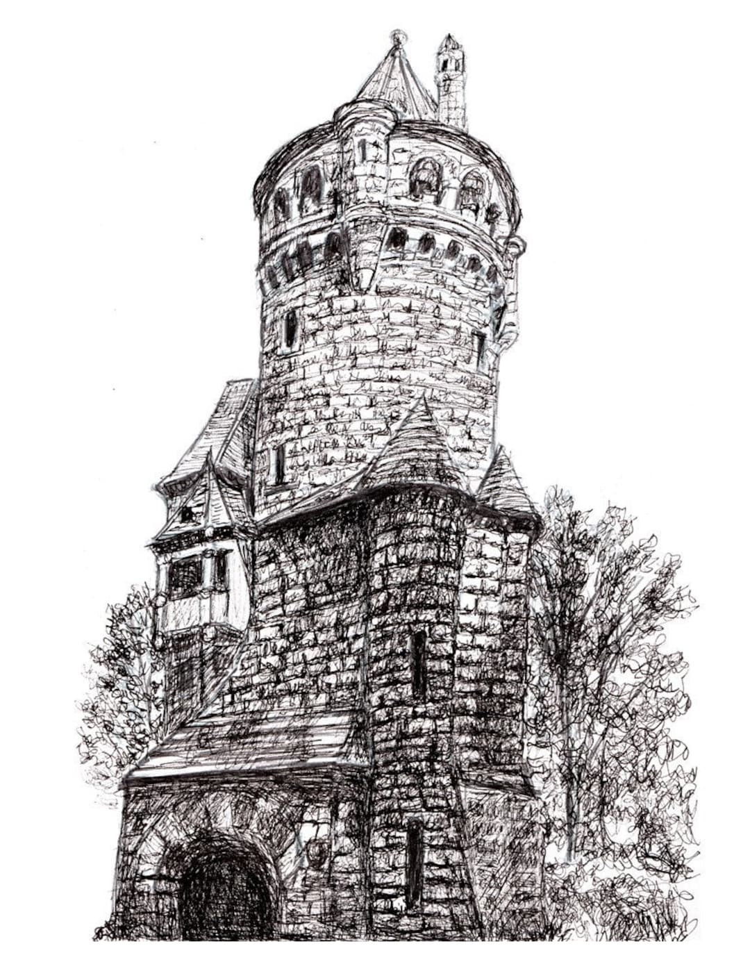 WATCHTOWER Black and White 8.5 X 11 Art Print Limited Edition, Signed ...