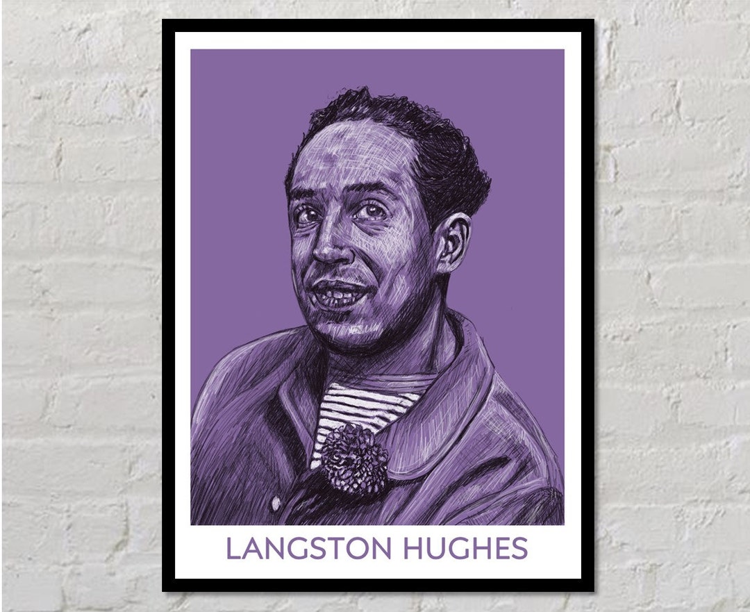 Langston Hughes Print | Author Poster. Writer Gift, Literary Poster ...