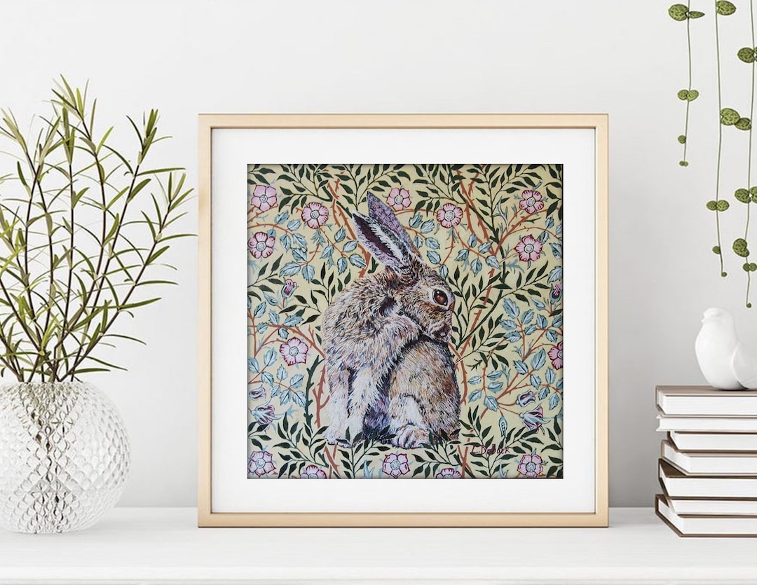 HAZEL WAITS | Fine Art Print of an Original Painting of a Rabbit on a ...
