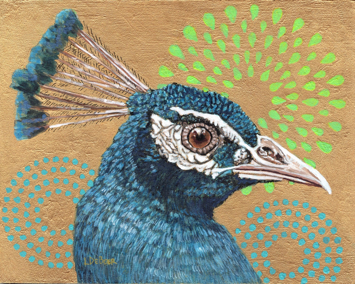 Peacock Art Print | Peacock Decor, Peacock Poster, Art Deco Peacock ...