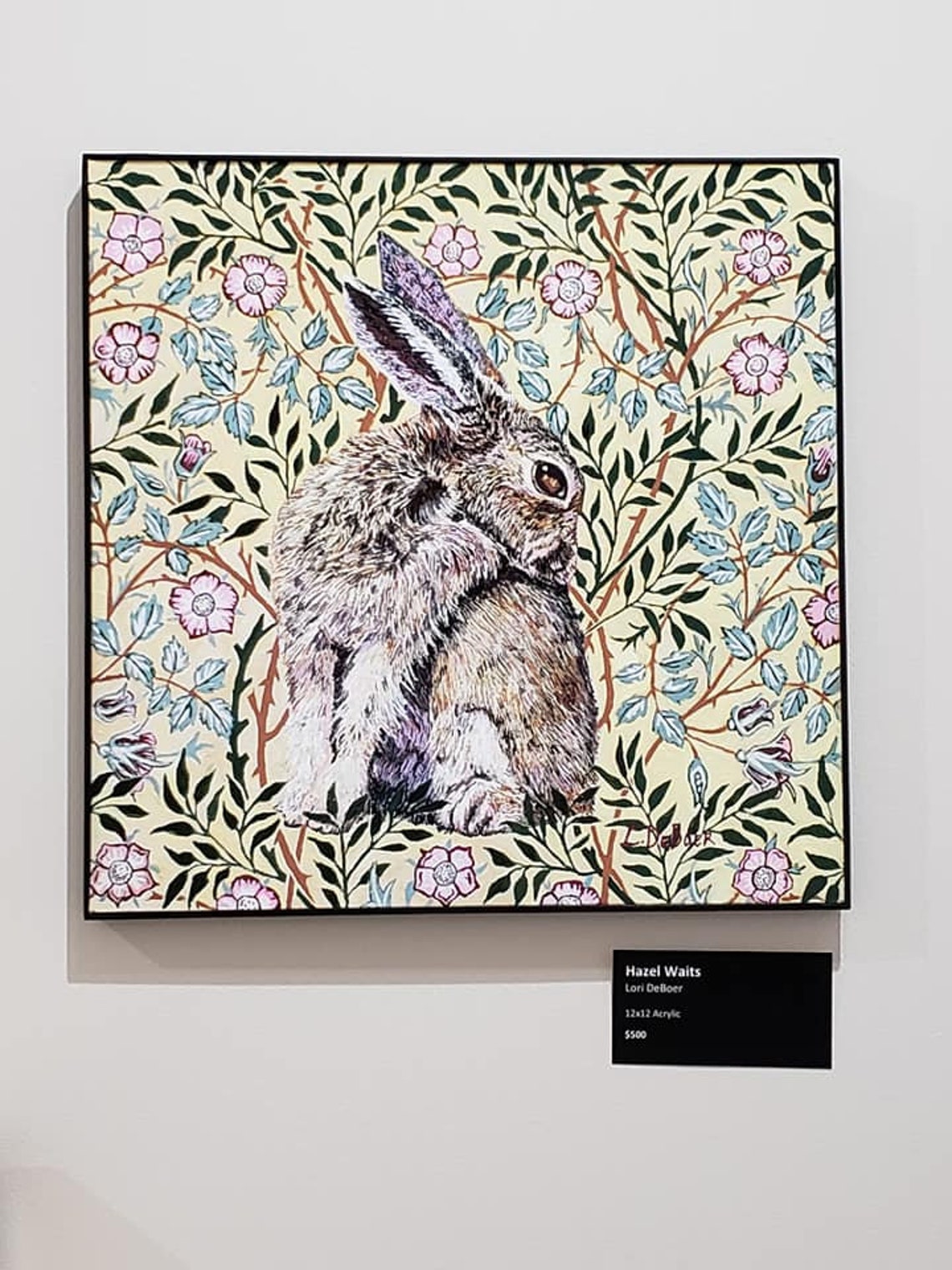 HAZEL WAITS Fine Art Print of an Original Painting of a Rabbit on a ...