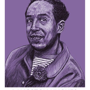 Langston Hughes Print | Author Poster. Writer Gift, Literary Poster ...
