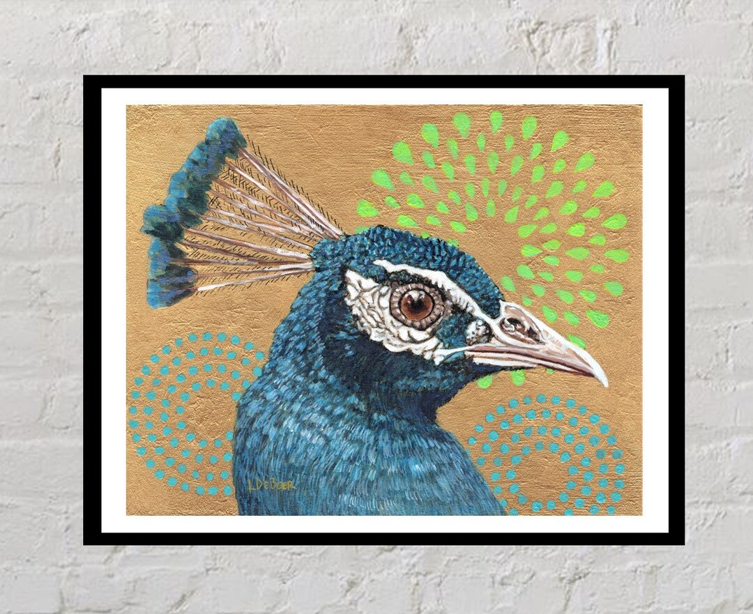Peacock Art Print | Peacock Decor, Peacock Poster, Art Deco Peacock ...