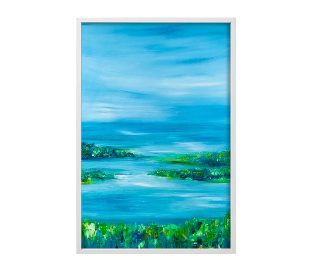 ORIGINAL PAINTING- "azure Vista" by Delaware Artist Stephanie Silverman ...