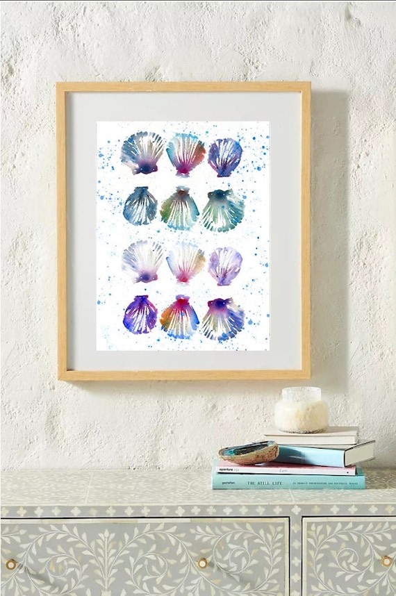 LIMITED EDITION PRINT: a Dozen Scallop Shells by | Etsy