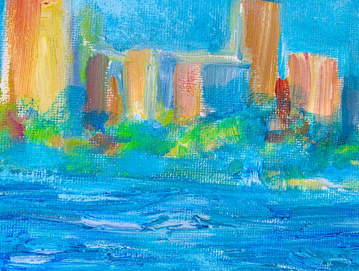 ORIGINAL PAINTING: Wilmington Delaware Skyline by | Etsy