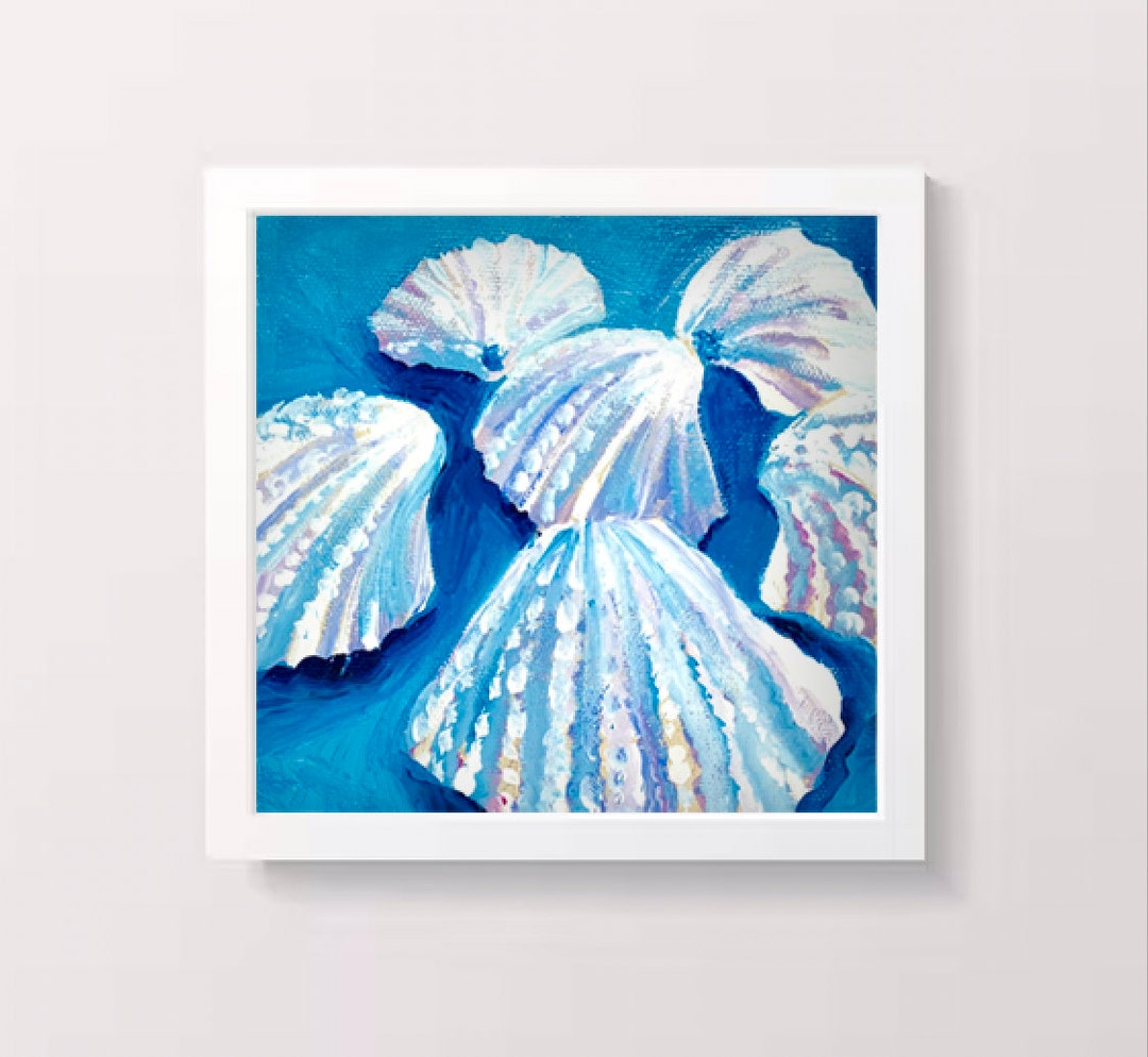 ORIGINAL PAINTING: scallop Shells by Delaware Artist Stephanie ...