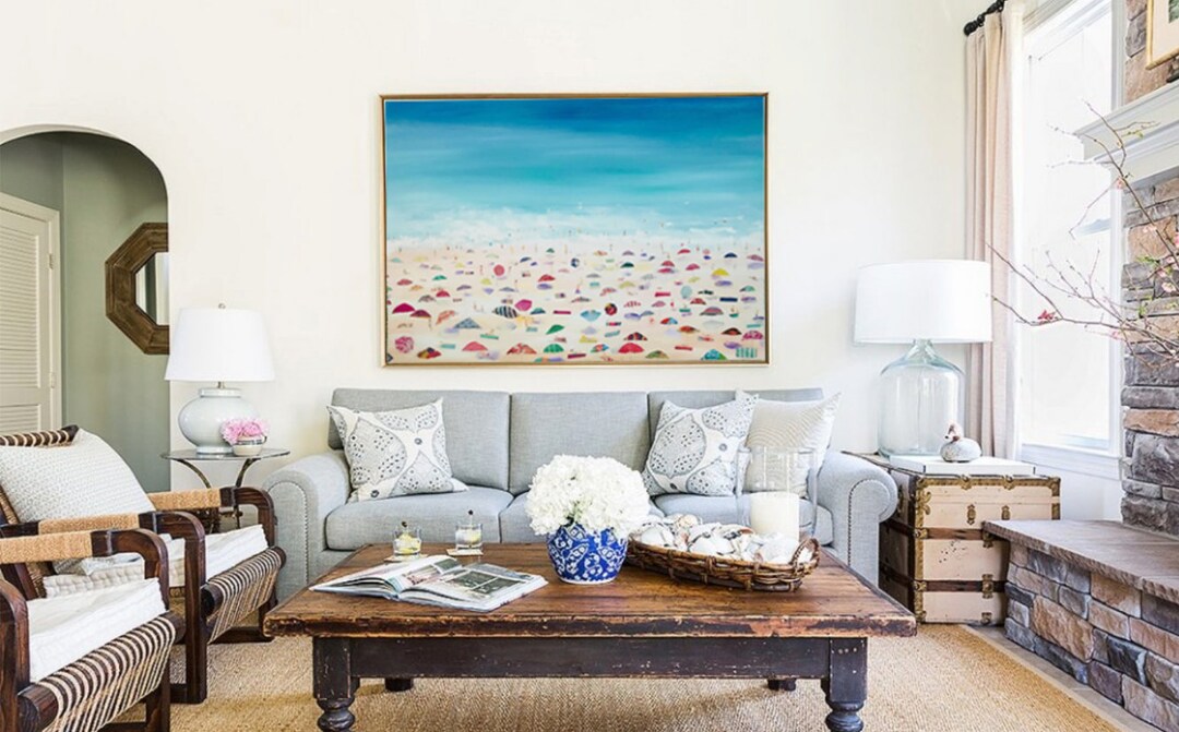 Original Painting: "beach Day" Commission by Delaware Artist Stephanie ...