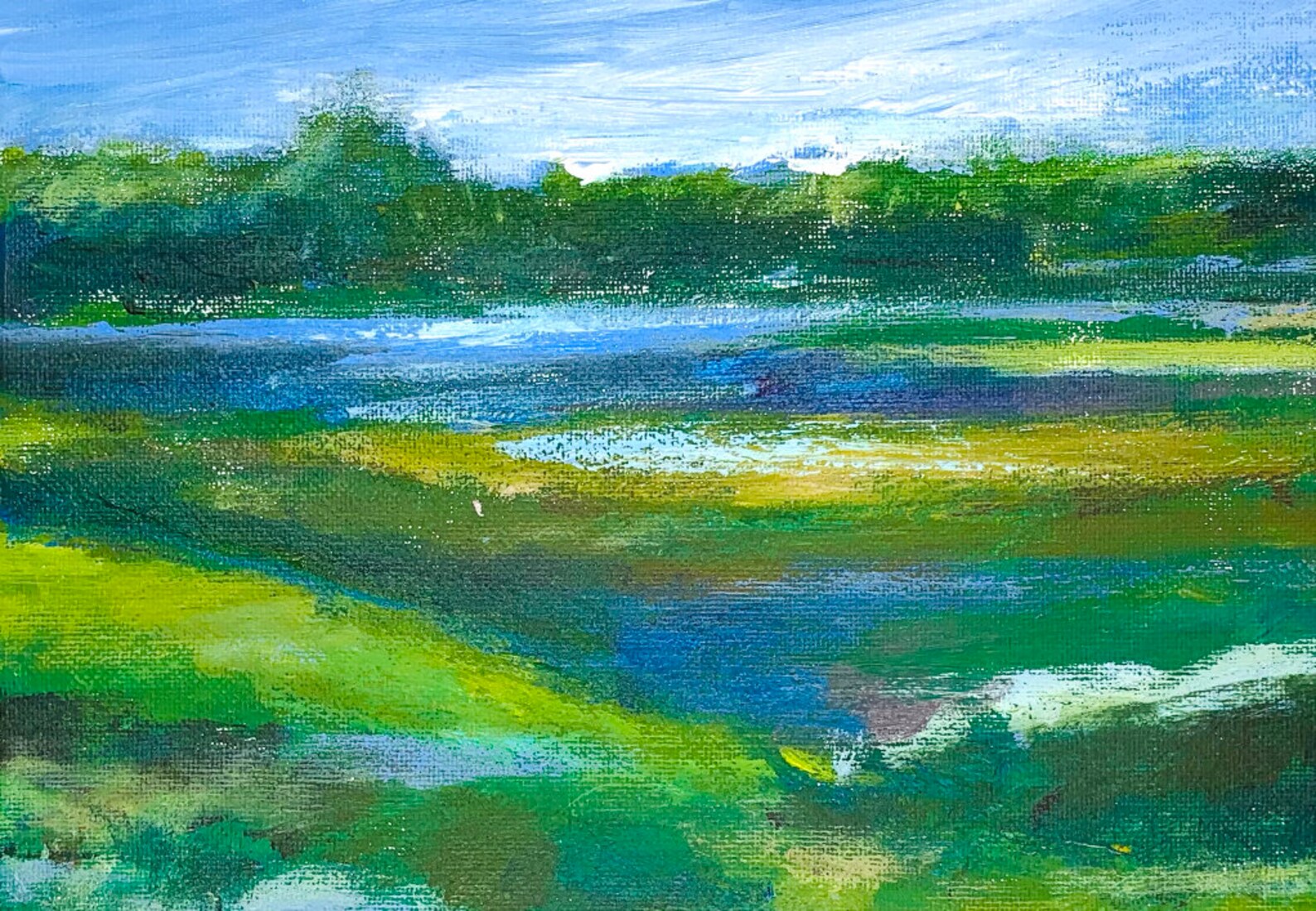ORIGINAL Painting-"lewes, DE Marshes" by Delaware Artist Stephanie ...