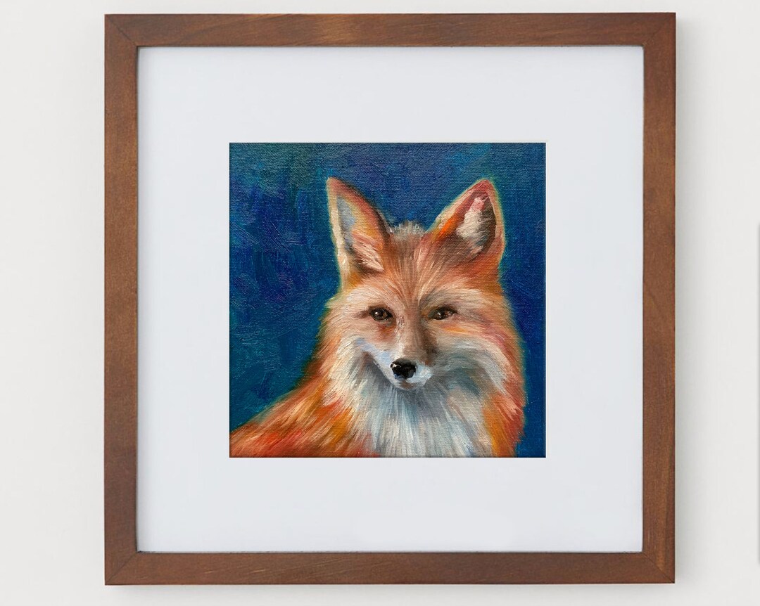 LIMITED EDITION PRINT: "red Fox on Indigo" by Delaware Artist Stephanie ...
