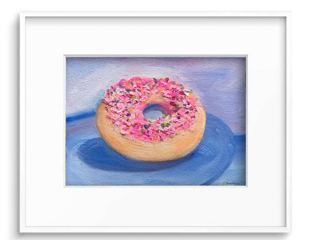 Limited Edition Print: "pink Donut With Sprinkles" by Delaware Artist ...