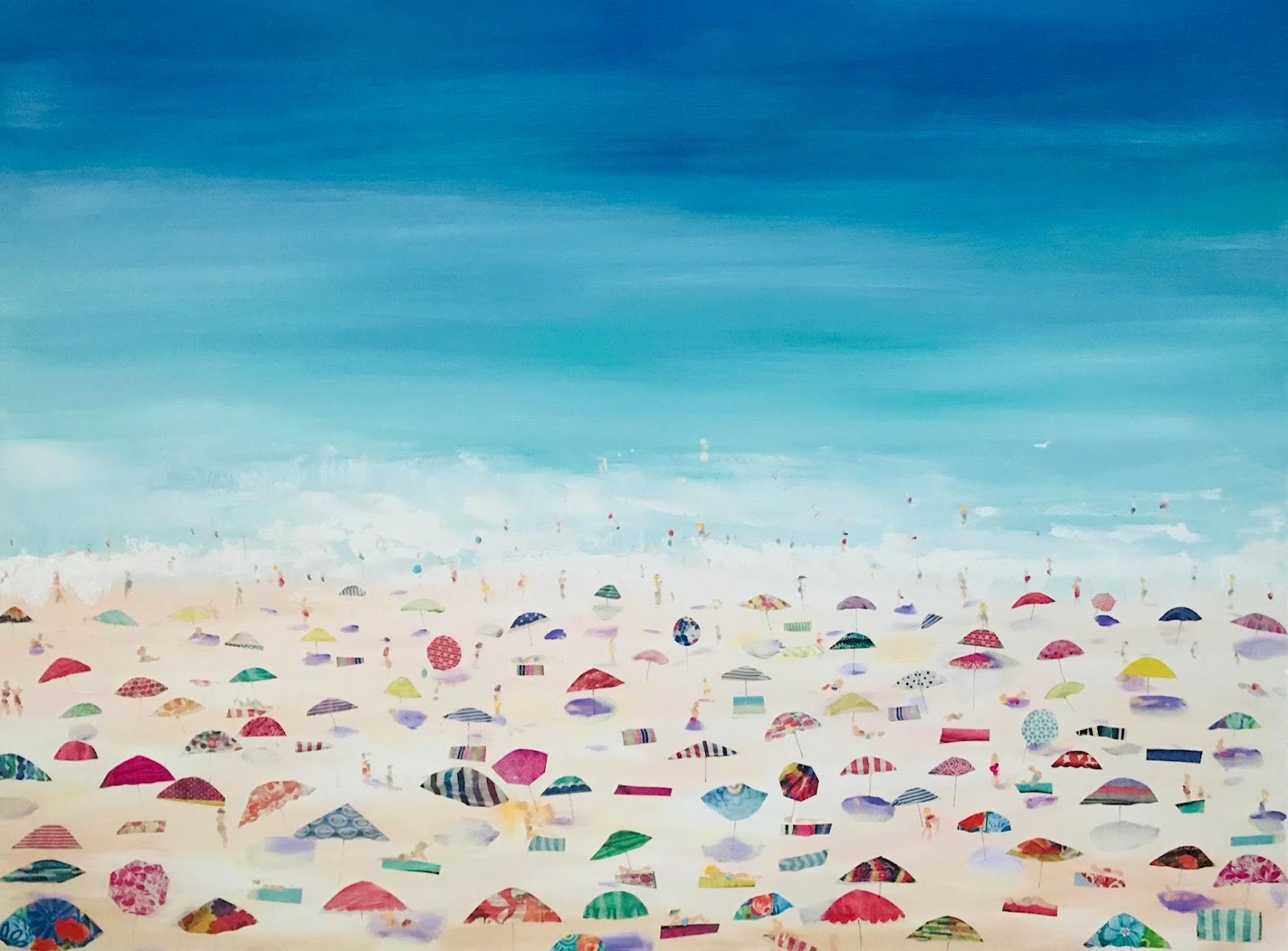 ORIGINAL Custom Art: "beach Day" by Delaware Artist Stephanie Silverman ...