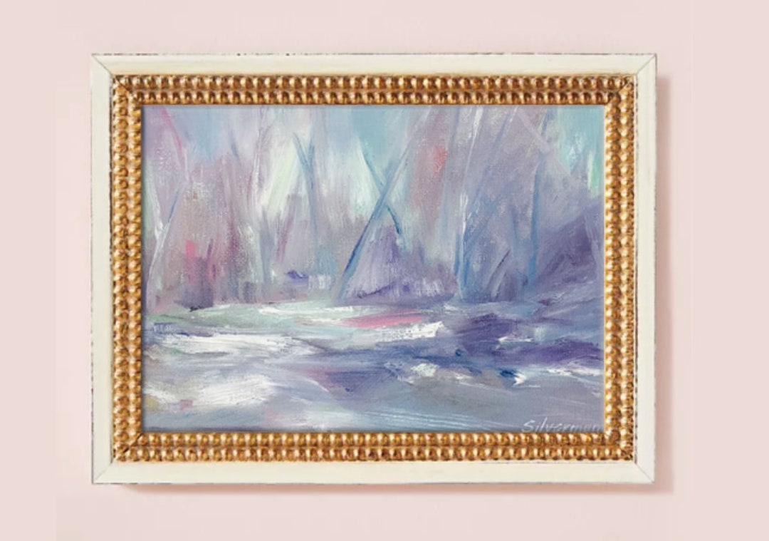 ORIGINAL Painting-"winter Woods" by Delaware Artist Stephanie Silverman ...