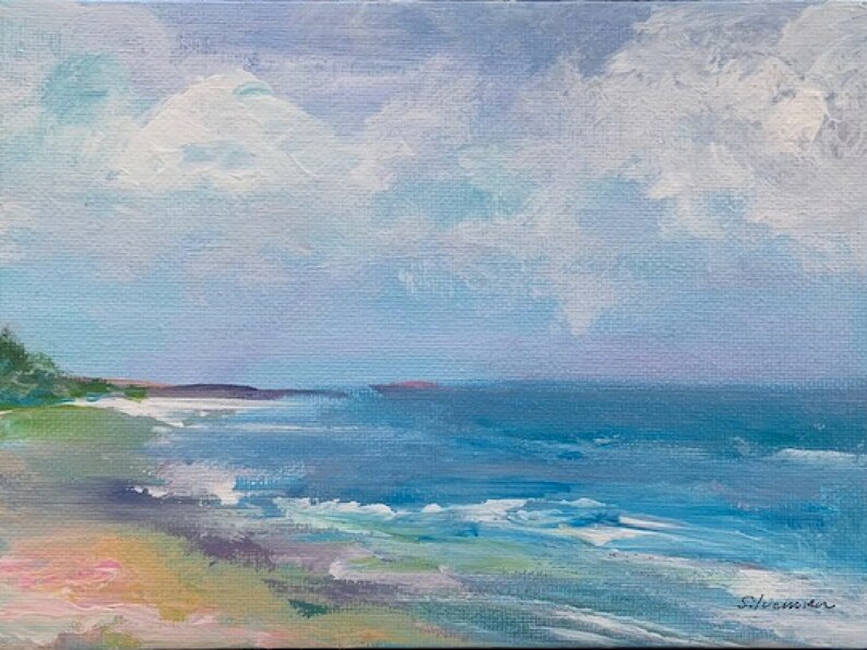 ORIGINAL FRAMED PAINTING: "ocean Escape" by Delaware Artist Stephanie ...