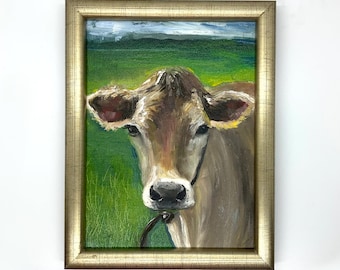 Jersey Cow Painting | Etsy