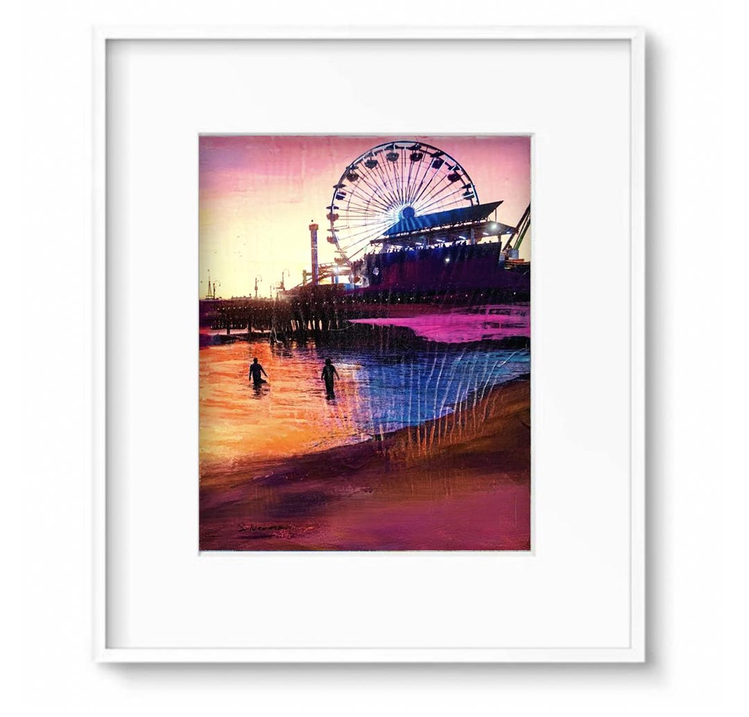Original Painting: Boardwalk & Beach at Sunset by Delaware Artist ...