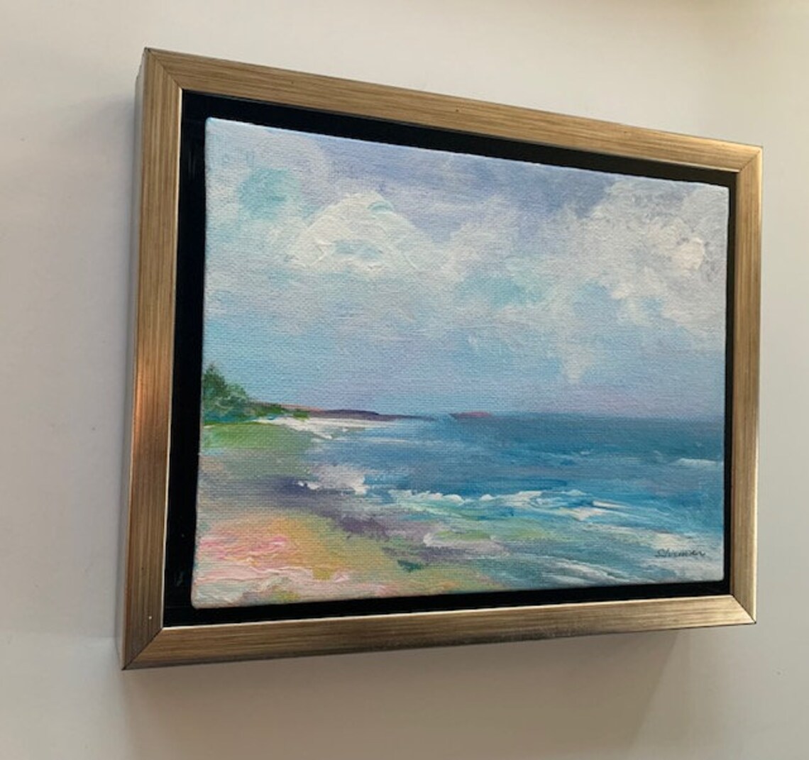 ORIGINAL FRAMED PAINTING: "ocean Escape" by Delaware Artist Stephanie ...