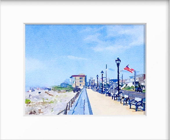 LIMITED EDITION PRINT: "brigantine Beach-north End" by Delaware Artist ...