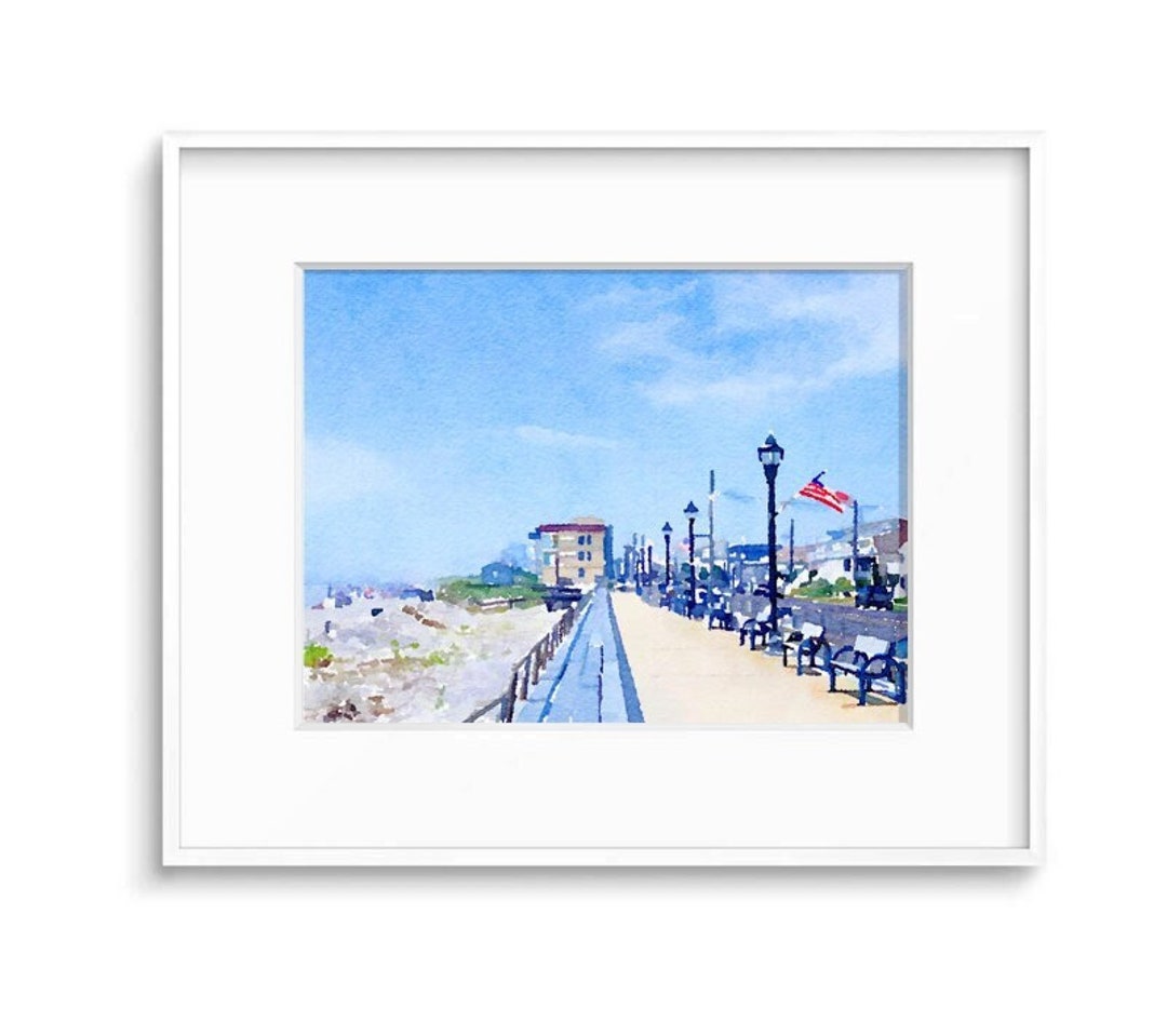 LIMITED EDITION PRINT: "brigantine Beach-north End" by Delaware Artist ...