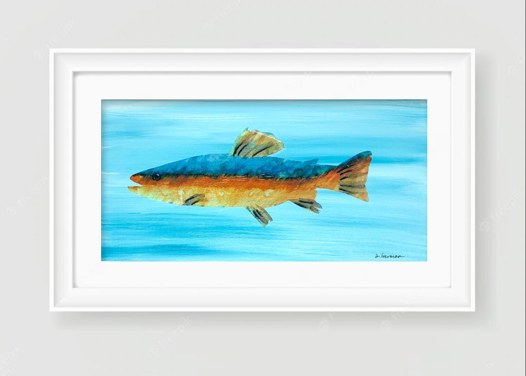 ORIGINAL PAINTING: "orange Fish" by Delaware Artist Stephanie Silverman ...