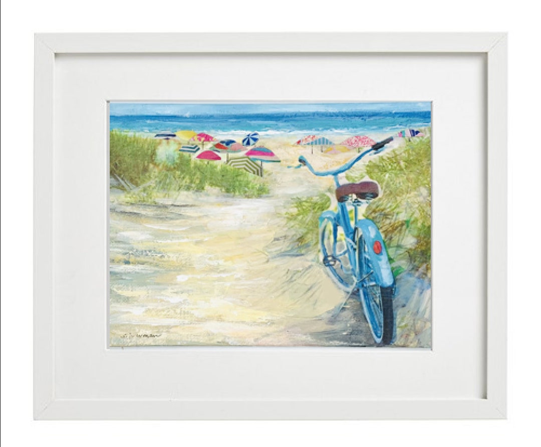 Limited Edition Print: "bicycle & Beach" by Delaware Artist Stephanie ...